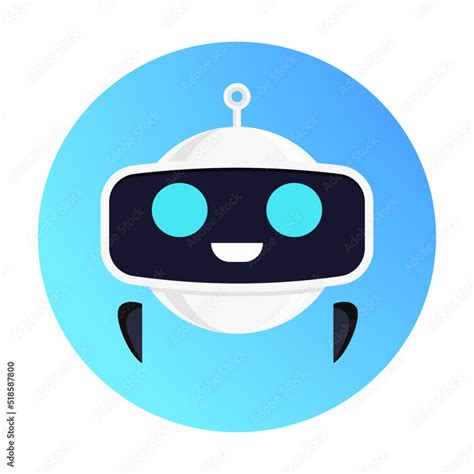 Robot Vector Modern Style Chat Bot Concept Illustration For Virtual