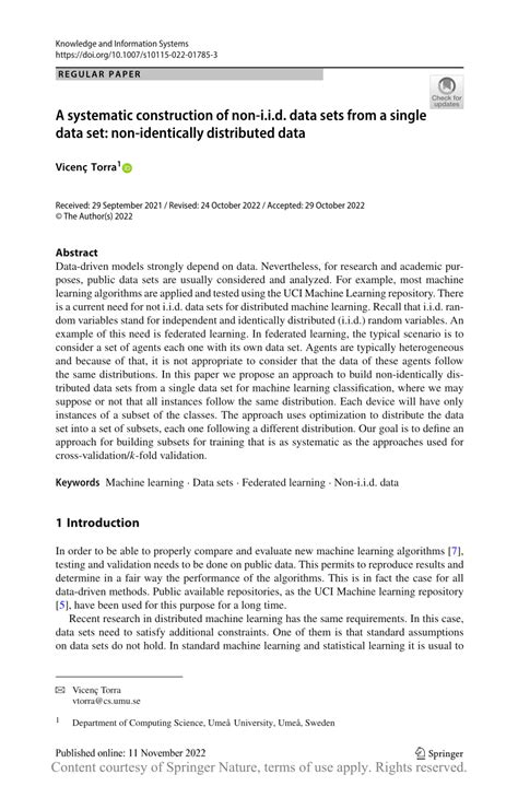 pdf a systematic construction of non i i d data sets from a single