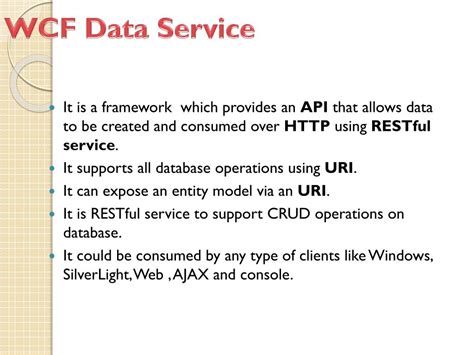 Ppt Wcf Data Service And Rest Dhananjay Kumar Mvp Connected System