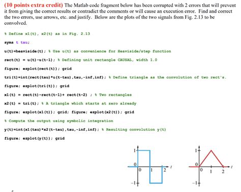 Solved 10 Points Extra Credit The Matlab Code Fragment Chegg