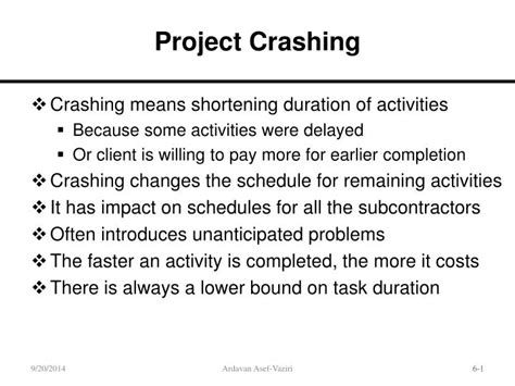 PPT Project Crashing PowerPoint Presentation Free Download ID