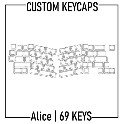 Alice Split Keyboard Custom Pbt Keycaps Ansi 69 Keys Goblintechkeys Reviews On Judge Me