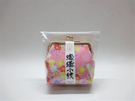 日本製~古代友禪 縮緬小紋~粉紅色百花金蔥財布櫻花 金色雙珠扣式零錢包手拿包化妝包鑰匙包印章包 Yahoo奇摩拍賣