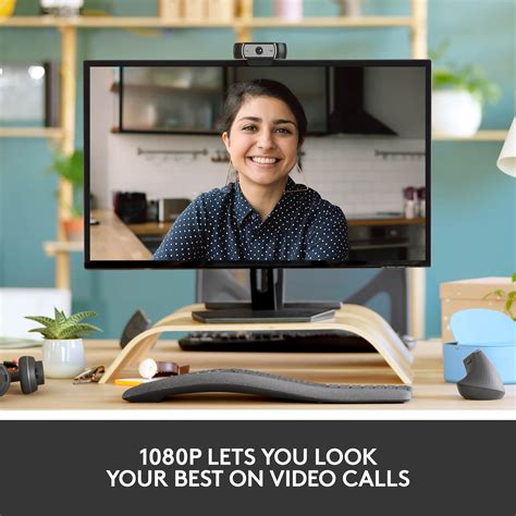 Logitech Pro Webcam Full Hd For Laptops With Ultra Wide Angle Black