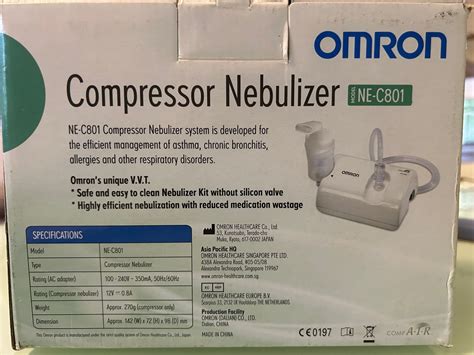 Omron Compressor Nebulizer Health And Nutrition Medical Supplies