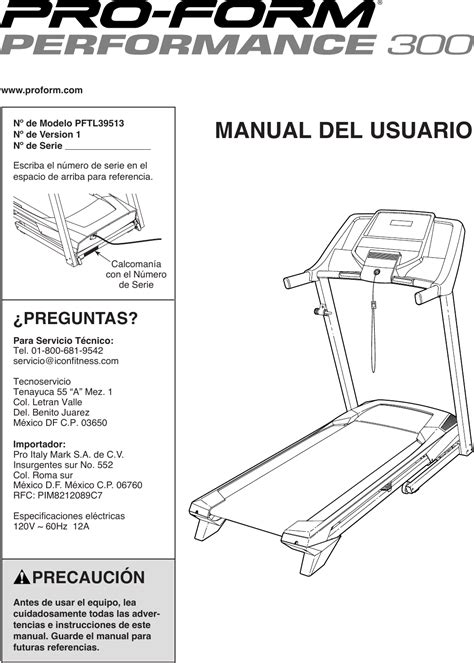 Proform Treadmill Manuals Free