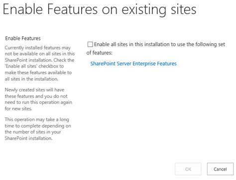 Sharepoint Enterprise Feature Activation Unintended Consequences