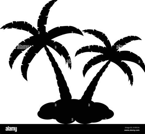 Coconut Tree Icon Palm Tree Icon Set Of Tree Of Coconut Black Palm