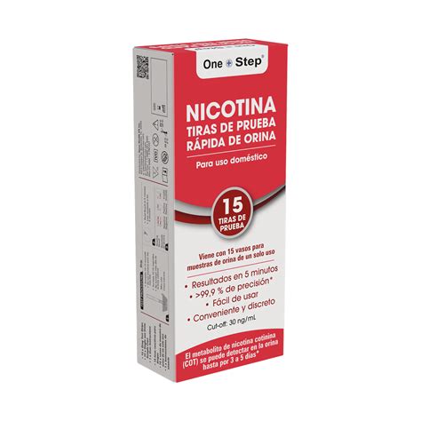 One Step Nicotine Cotinine Tests 15 Tests And Cups Pack Home Health Us Inc