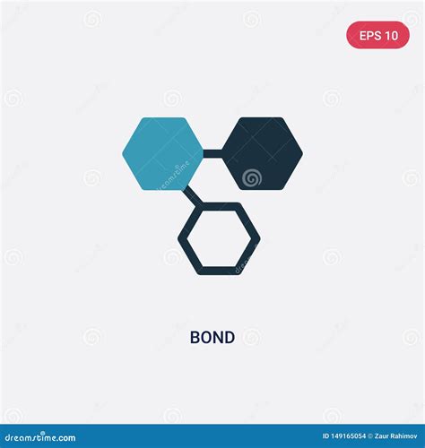 Two Color Bond Vector Icon From Science Concept Isolated Blue Bond Vector Sign Symbol Can Be