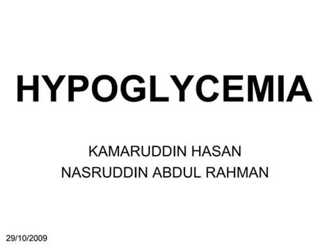 Hypo And Hyper Glycemia Hypo And Hyper Natremia Ppt