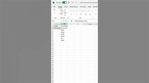 Automatically Number Rows Dynamic Array Excel Shorts Youtube