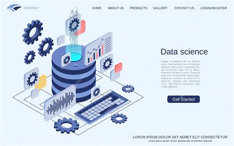 Premium Vector Data Science Modern 3d Isometric Vector Concept