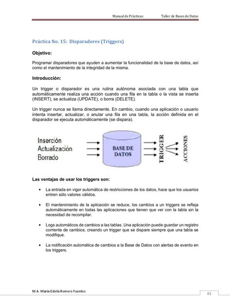 S2 Práctica 15 Triggers Pdf Programación De Computadoras