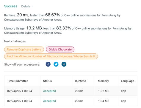 1764 form array by concatenating subarrays of another array