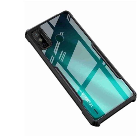 For Tecno Spark 6 Go Shockproof Tpu Bumper Clear Acrylic Mobile Phone Case For Spark 6 Go Back