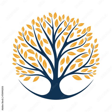 Tree Of Life Black And White Vector Design Generative Ai Isolated On White Background Stock