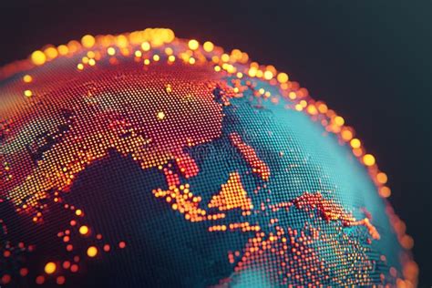 Global Network Digital Earth Connectivity Data Innovation Stock