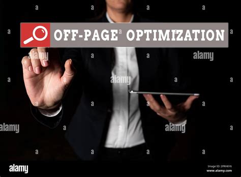 Sign Displaying Off Page Optimization Business Overview Website