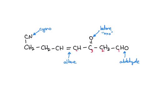 Solved Iupac Name Of Cnch2 Ch2 Ch Ch C O Ch2 Cho