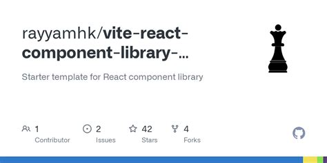 Github Rayyamhkvite React Component Library Starter Starter Template For React Component Library