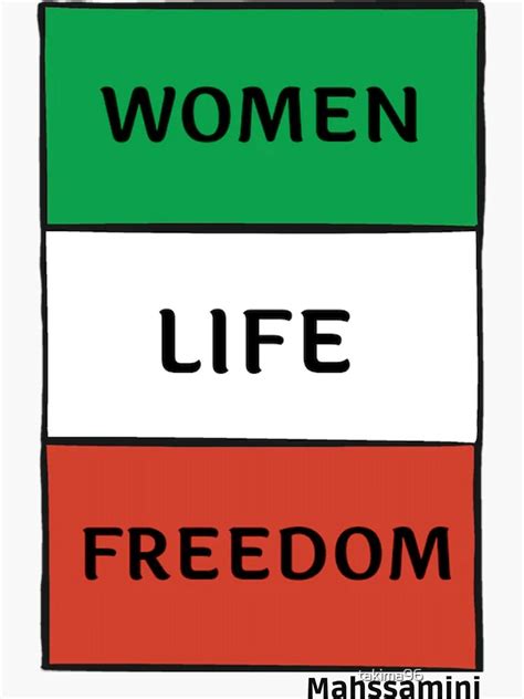 Woman Life Freedom Slogan Mahsaamini Sticker For Sale By Takima96