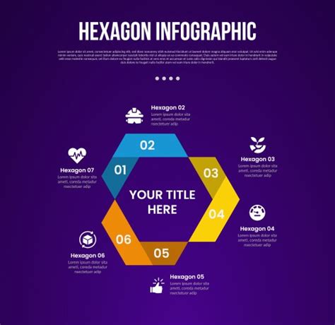Hexagon Or Hexagonal Six Sided Polygon Template Vector Image