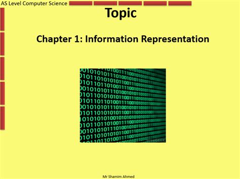 AS CS Unit 1 Information Representation Teaching Resources