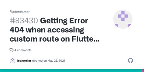 Getting Error 404 When Accessing Custom Route On Flutter Web Running Python Web Server · Issue