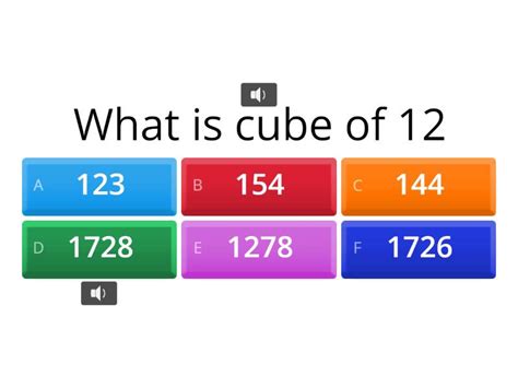 Cube And Cube Roots Quiz
