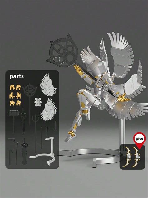 1 יחידה בובה מפרקית מלאך 6 כנפיים עשה זאת בעצמך בובת דמות ניתנת להדפסה תלת מימדית בובה דגם דה