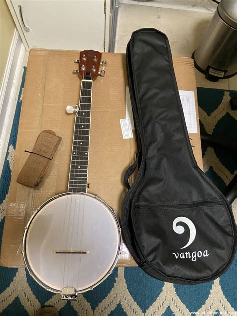 Vangoa Mini 5 String Banjo And Gig Bag Used Banjo For Sale At