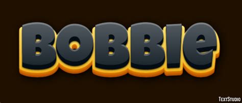 Bobbie Text Effect And Logo Design Name