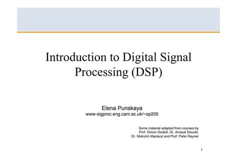 Introduction To Digital Signal Processing Pdf Digital Audio