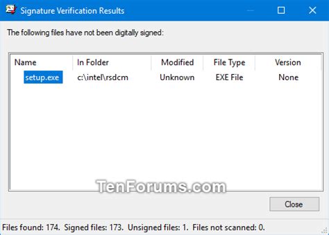 Verify If System Files And Drivers Are Digitally Signed In Windows Tutorials
