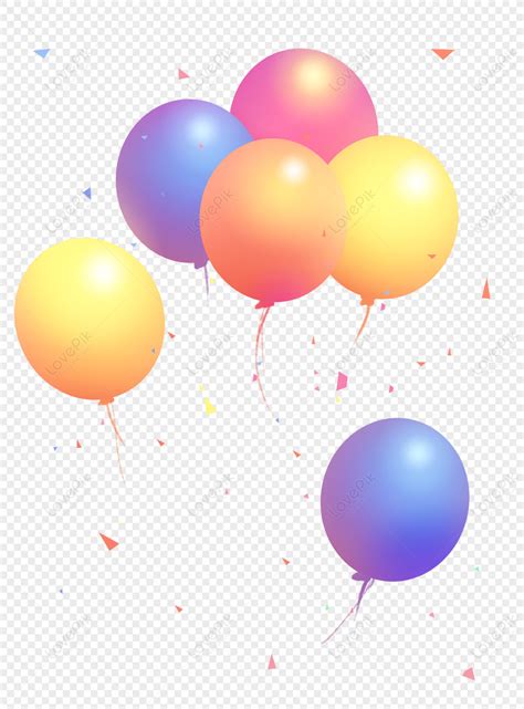 풍선 꽃 리본 Png 일러스트 무료 다운로드 Lovepik