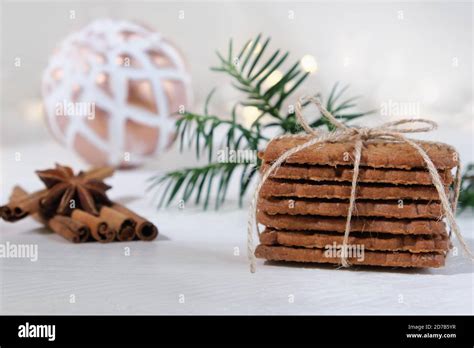 Advent And Christmas Mood Speculoos Stacked With A Packing Tape Bound