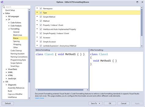 Microsoft Net Code Analysis Properly Formatting Class Files