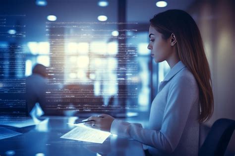 Premium Photo Streamlining Business Operations Leveraging Compliance Rules Digital Tablets And