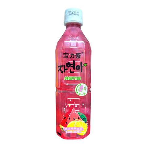 Bebida Pronta Sabor De Limão E Melância Com Pedaços De Coco Jianqiao 500ml Konbini