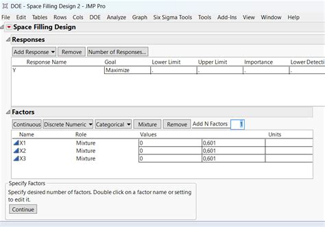 Mixture Sum Option For Space Filling Design Jmp User Community