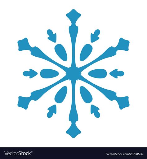 Simple Isolated Snowflake Royalty Free Vector Image