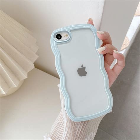 Qltypri Compatible With Iphone 78se Case Cute Curly Wave