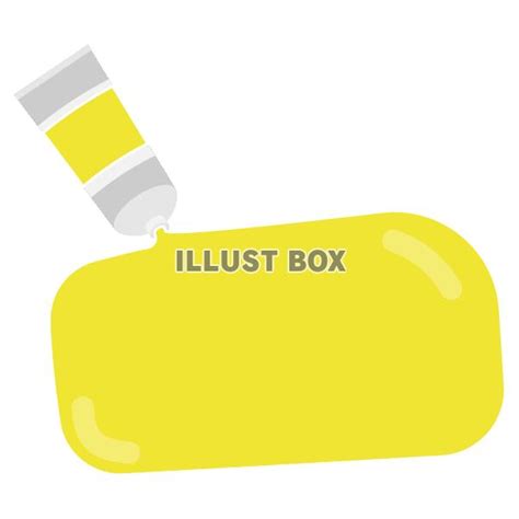 無料イラスト 絵の具のフレーム01 黄色