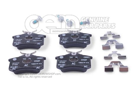 1 set of brake pads for disk brake 1J0698451P | oemVWshop.com