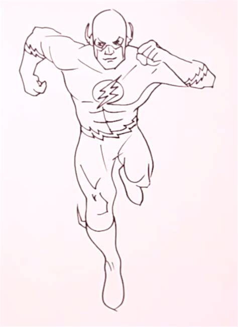 How To Draw The Flash Step By Step Easy Youtube Speed Drawing The