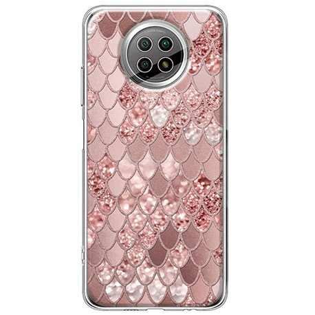 Etui na Xiaomi Redmi Note 9T Brokatowe łuski rózowe Xiaomi Iphone Phone cases