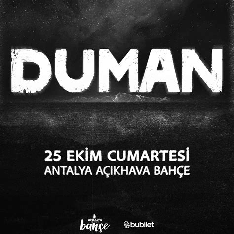 Duman 25 Ekim 2025 Antalya Açıkhava Bahçe — Konserlist