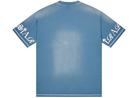 Trapstar Script 20 Tee Denim Blue Mens Fw23 Us