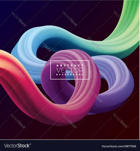 Abstract 3d Colorful Curve Line Background Vector Image